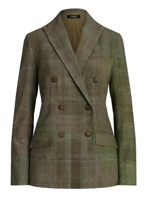 Ralph Lauren Checked Double-breasted Jacket - Green