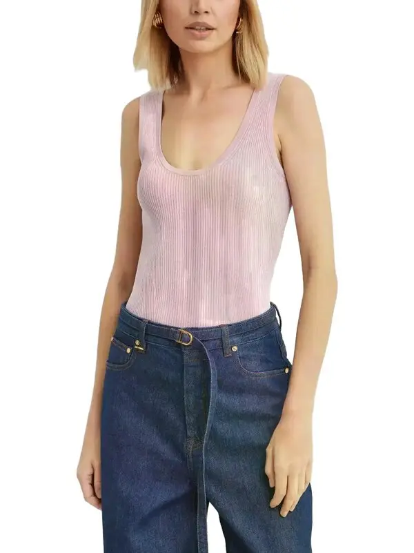 Zimmermann Ribbed-knit Top - Pink