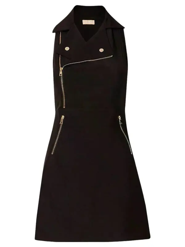 Liu Jo Zip-detail Mini Dress - Black