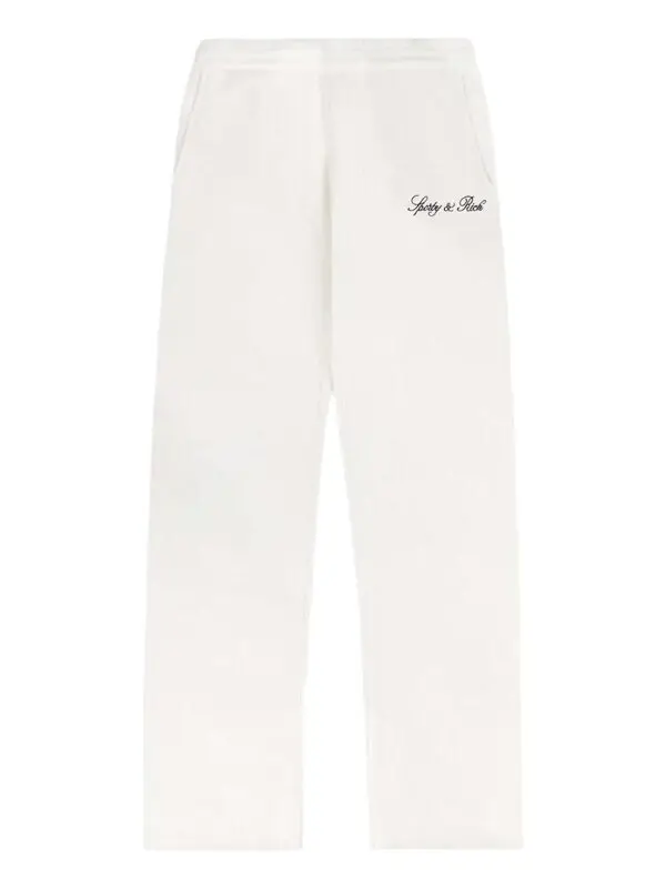 SPORTY & RICH Logo-embroidered Trousers - White