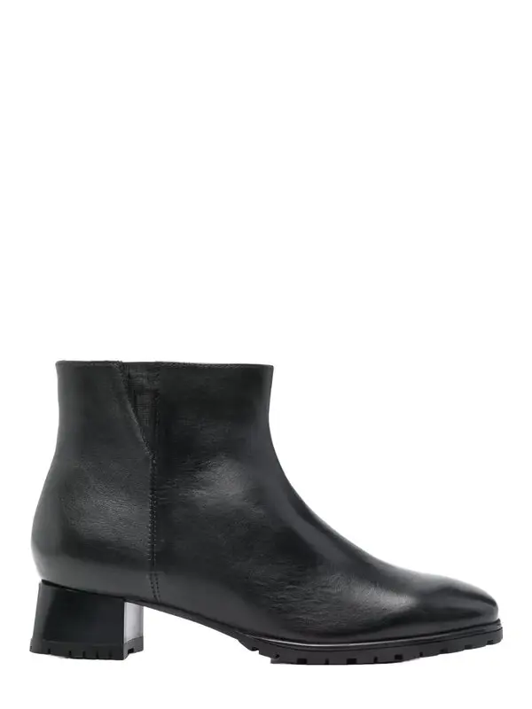 ARA Square Heel Ankle Boots - Black