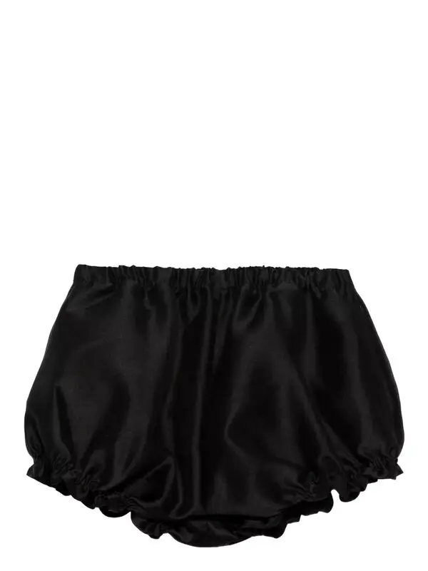 SHUSHU/TONG Ruffled Hem Shorts - Black