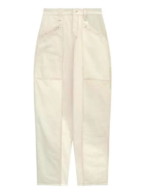 Isabel Marant Fanny Zip-pocket Jeans - Neutrals