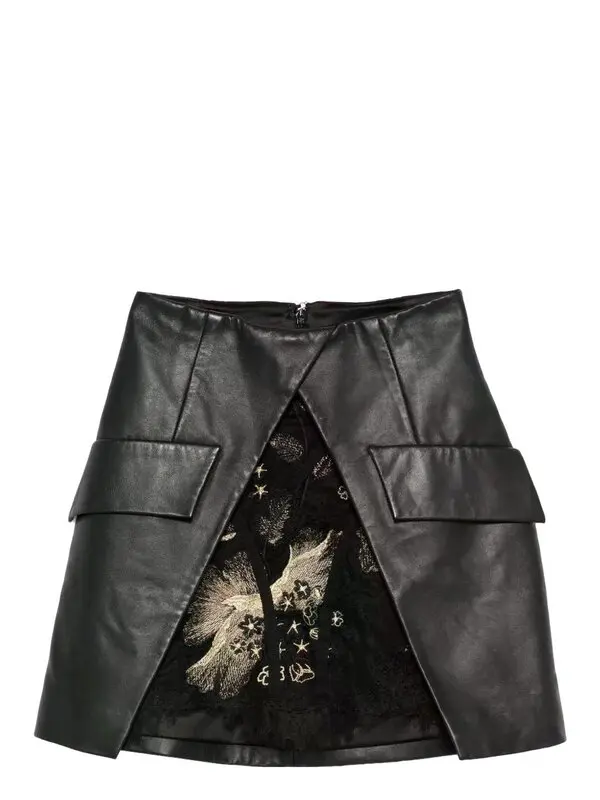 MITILIANE COUTURE Leather Skirt - Black