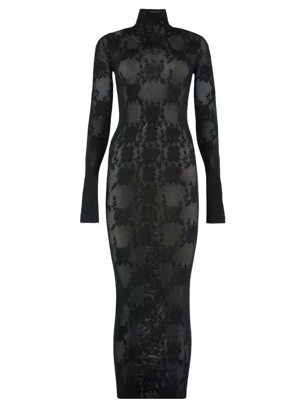 LES FILLES D'EVA Floral-lace Maxi Dress - Black