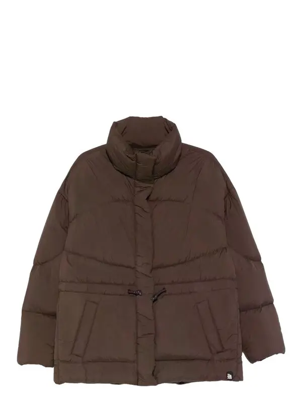Bacon Drawstring Puffer Coat - Brown