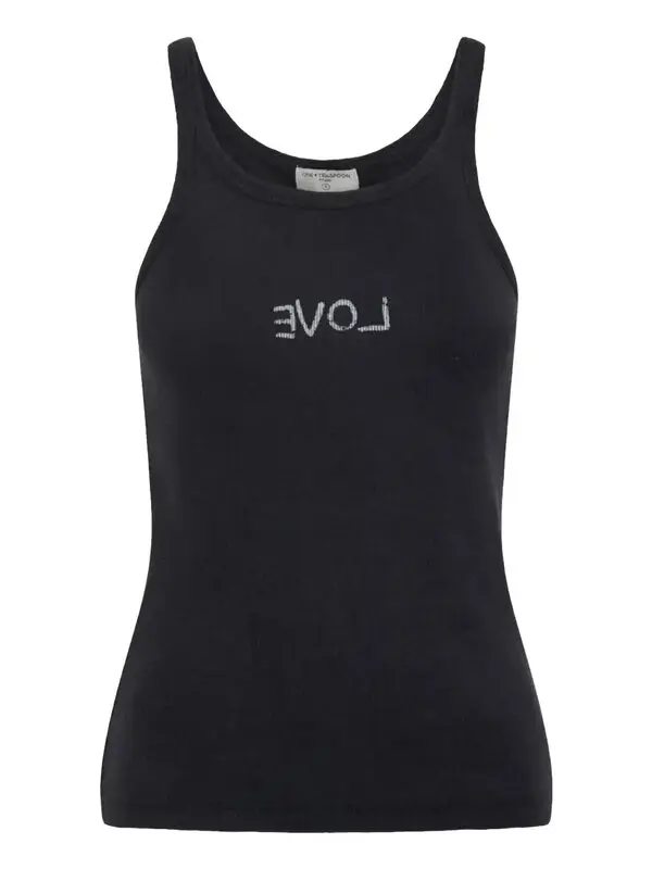 ONETEASPOON Ribbed Tank Top - Black