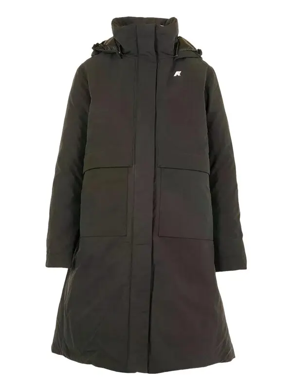 K-WAY Hooded Parka Coat - Black