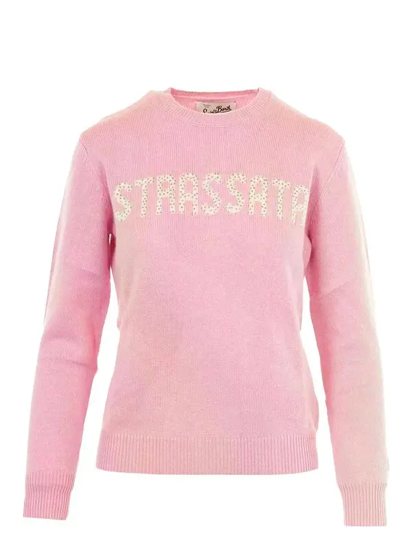 MC2 SAINT BARTH Embellished Crew Neck Sweater - Pink