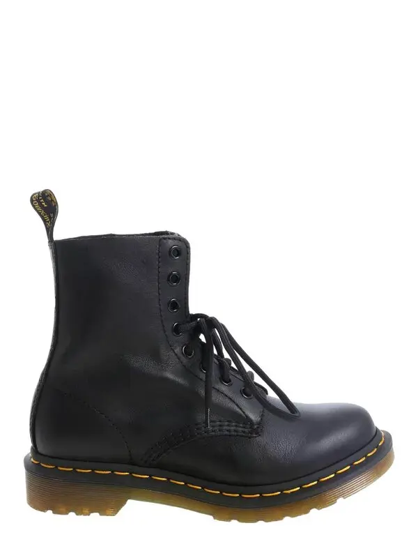 Dr. Martens Lace-up Leather Biker Boots - Black