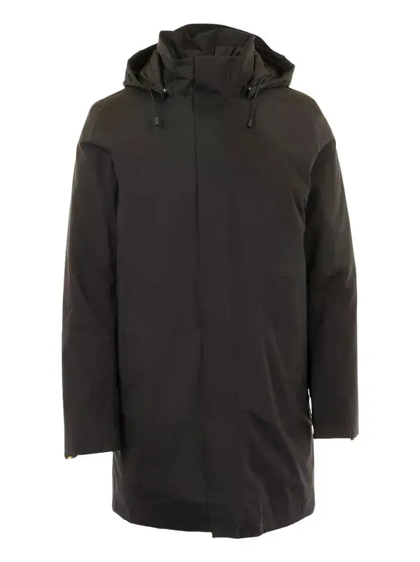 K-WAY Thomal Detachable-hood Coat - Black