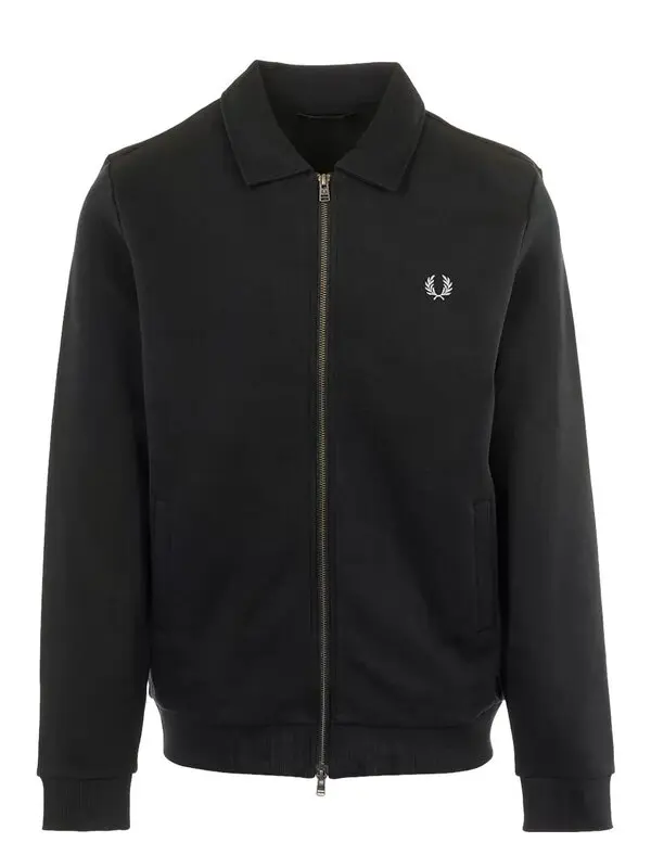Fred Perry Logo-detail Zip-up Shirt Jacket - Blue