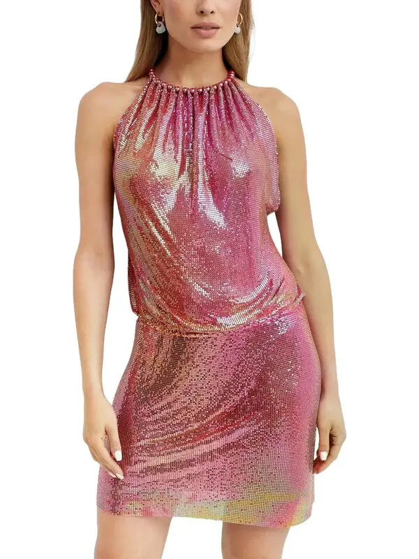 NUE Sequined Mini Dress - Pink