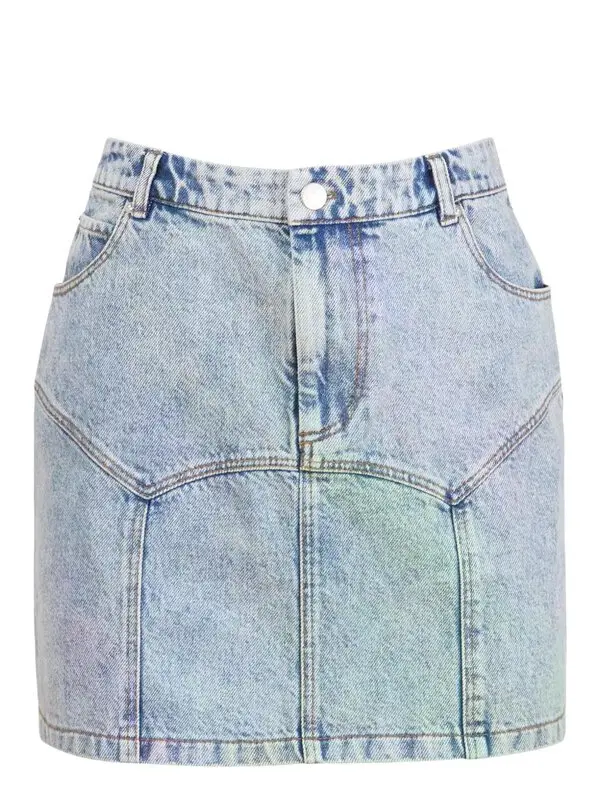 Fleur Du Mal Cotton Mini Skirt - Blue
