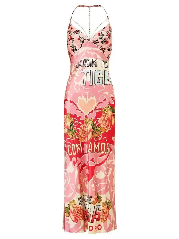 Camilla Floral-print Midi Dress - Pink