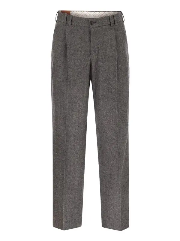 PT TORINO Michael Trousers In Virgin Wool And Cashmere - Grey