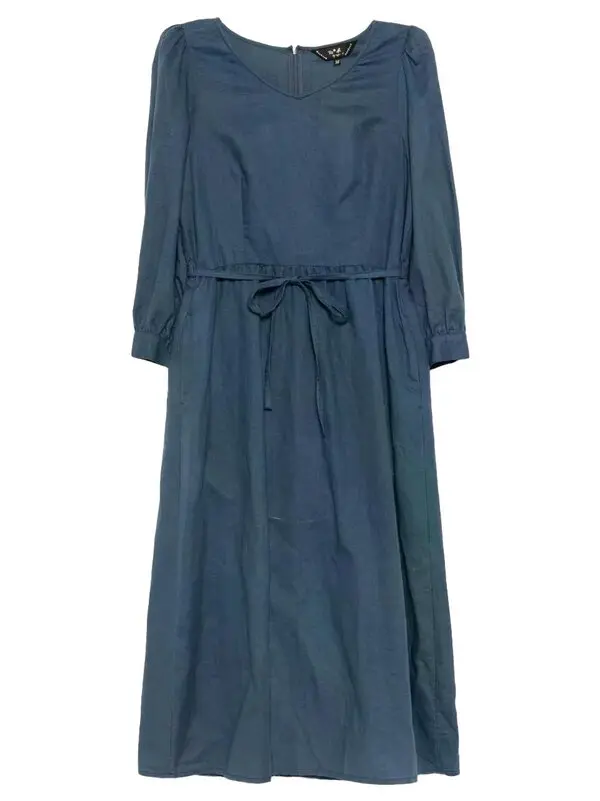 TO B. BY AGNÈS B. V-neck Tie-waist Dress - Blue