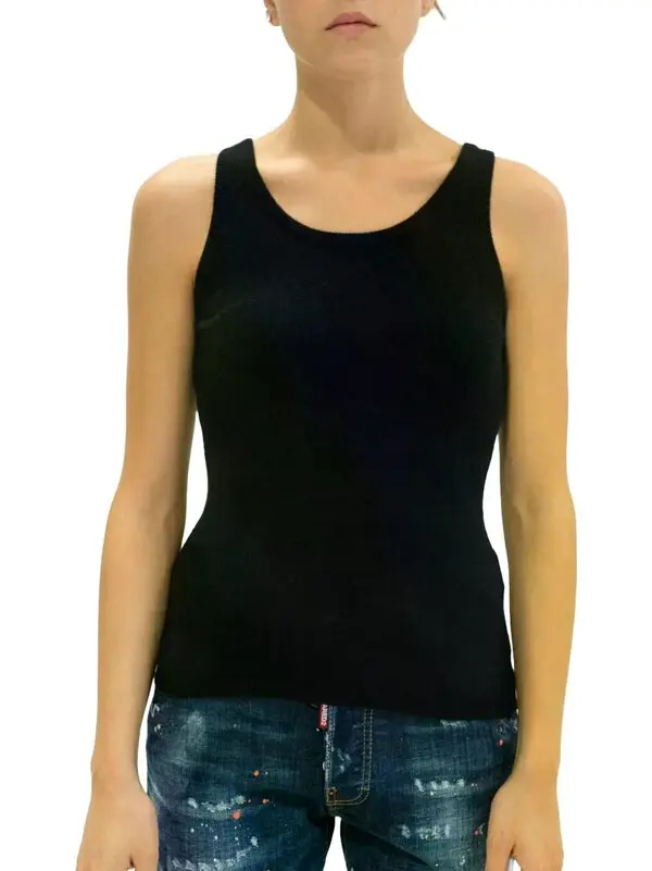 LA ROSE Sleeveless Tank Top - Black