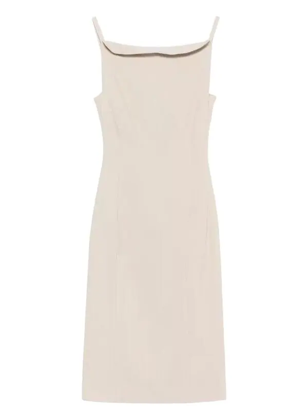 Nanushka Square-neck Midi Dress - Neutrals