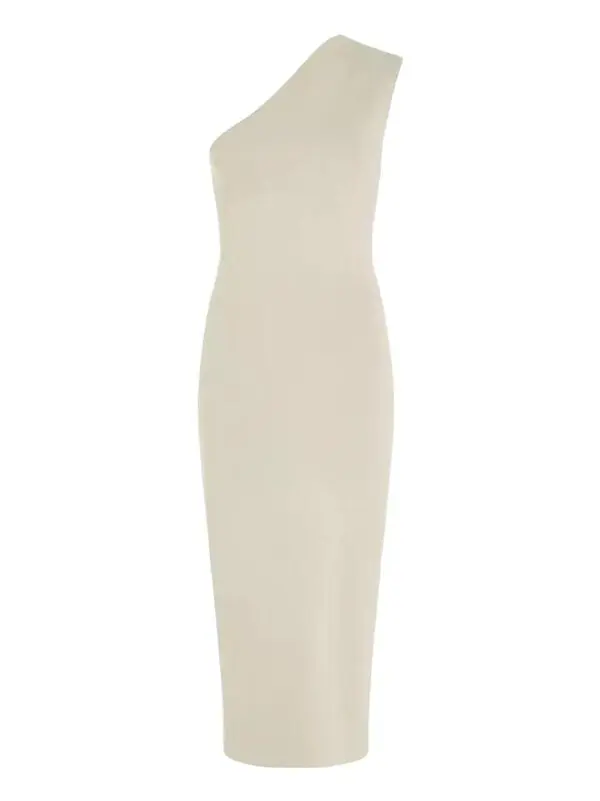 Gauge81 Asymmetric-neck Midi Dress - Neutrals