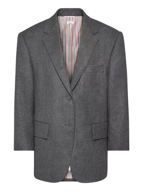 Thom Browne Wool Flannel Blazer - Grey