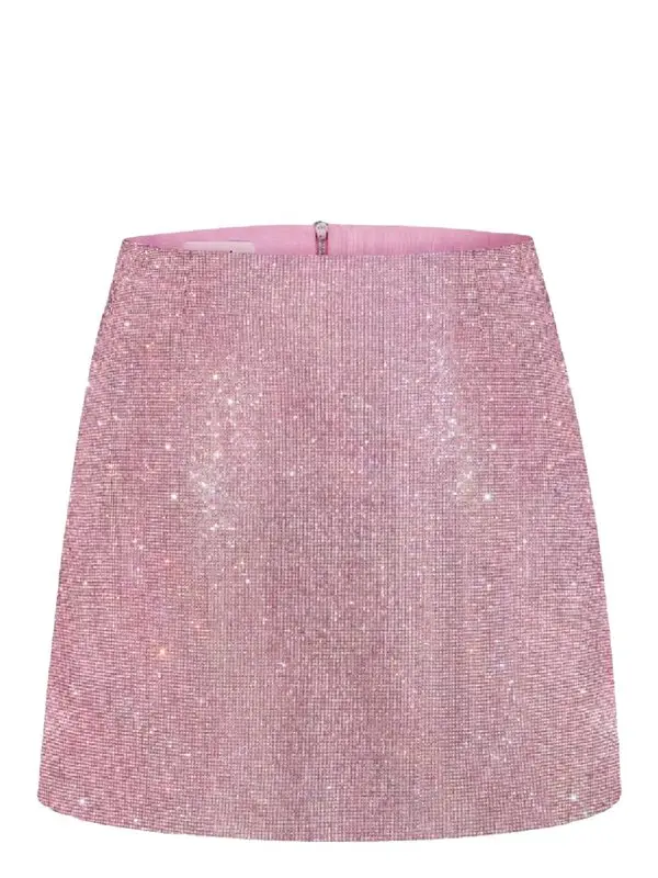NUE Camille Crystal-embellished Mini Skirt - Pink