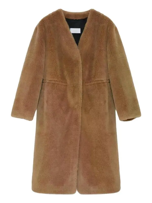 YVES SALOMON Wool Pocket Coat - Brown