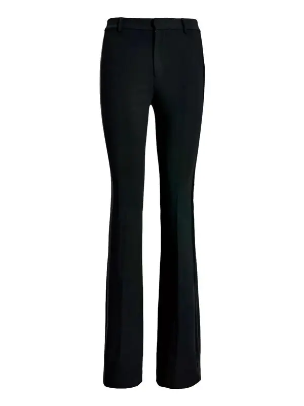 Ralph Lauren Satin-stripe Straight Trousers - Black