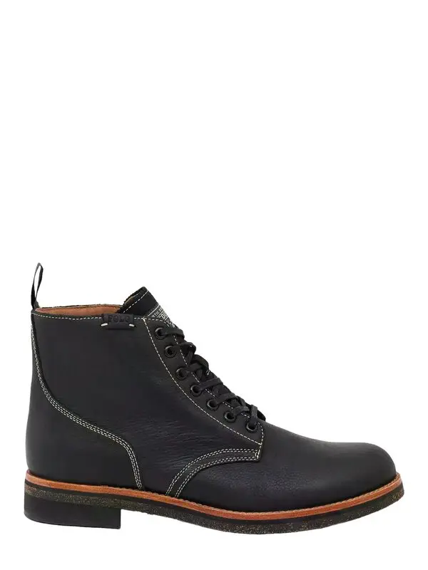 Polo Ralph Lauren Radford Round-toe Leather Boots - Black