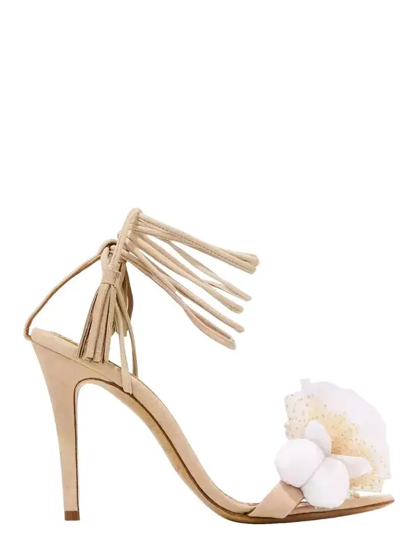 ALAMEDA TURQUESA Embellished Heeled Sandals - Neutrals