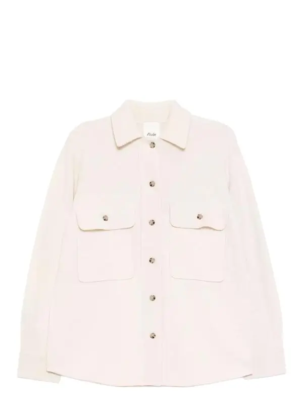 ALLUDE Button-up Wool Cardigan - Neutrals