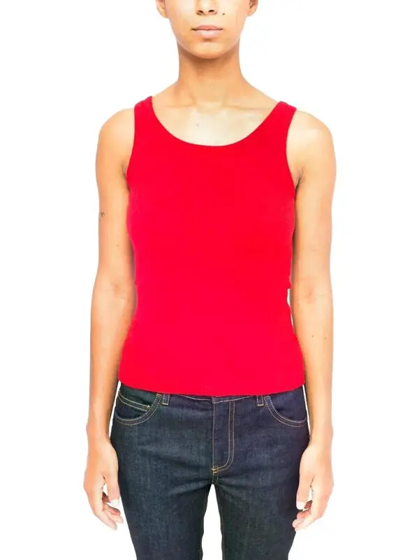 LA ROSE Cash Round-neck Tank Top - Red