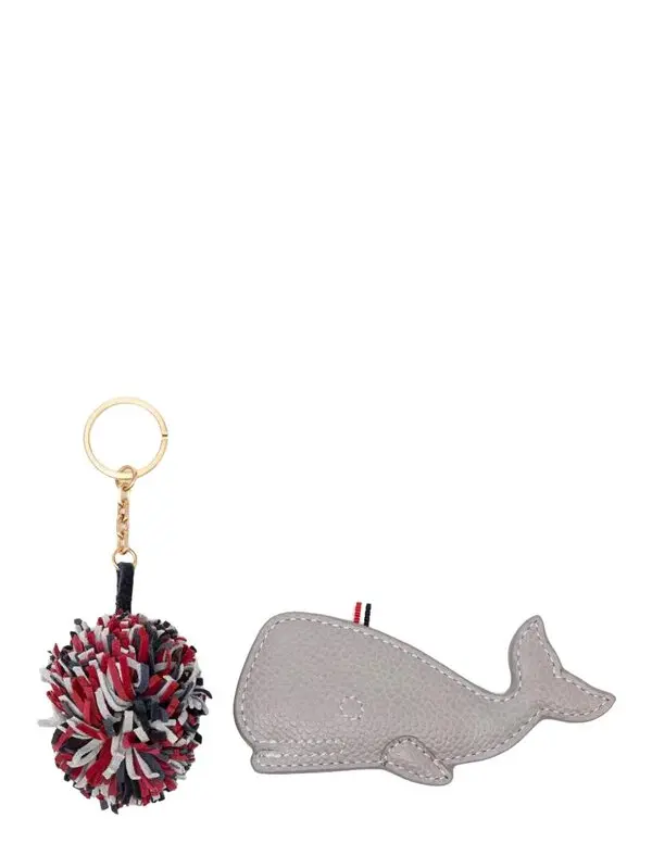 Thom Browne Puffy Whale Key Ring - Grey
