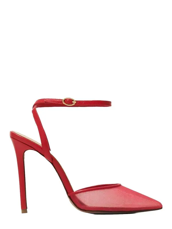 ANDREA WAZEN 105mm Denver Ankle-strap Pumps - Red