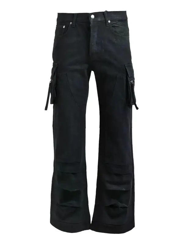 BREATH Panelled Cargo Trousers - Black