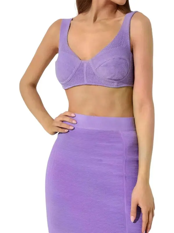 Herve Leger Corset Boucle Top - Purple