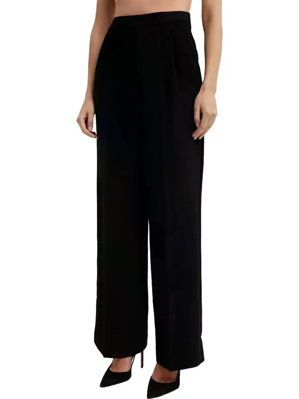 Roland Mouret Pressed-crease Trousers - Black