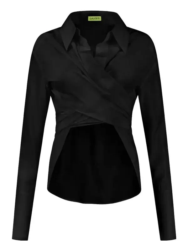 Gauge81 Sabinas Wrap Shirt - Black