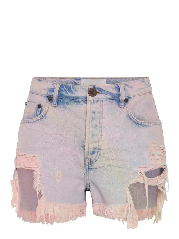 ONETEASPOON Outlaws Denim Shorts - Pink