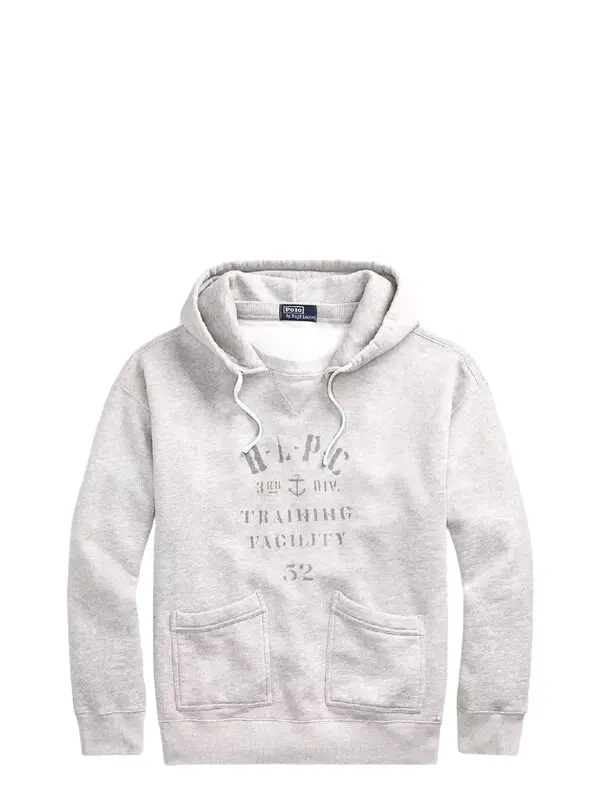 Ralph Lauren Printed Drawstring Hoodie - Grey