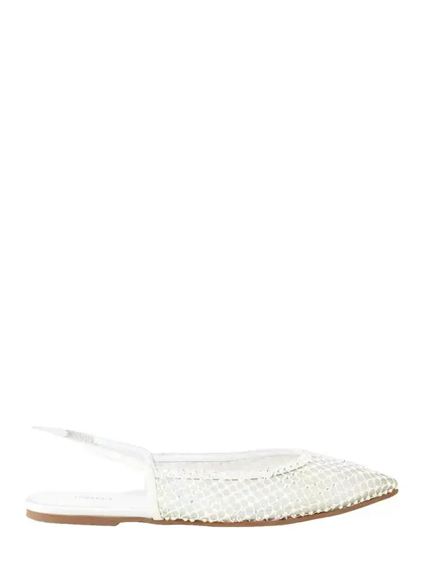 LE SILLA Gilda Mesh Flat Pumps - White