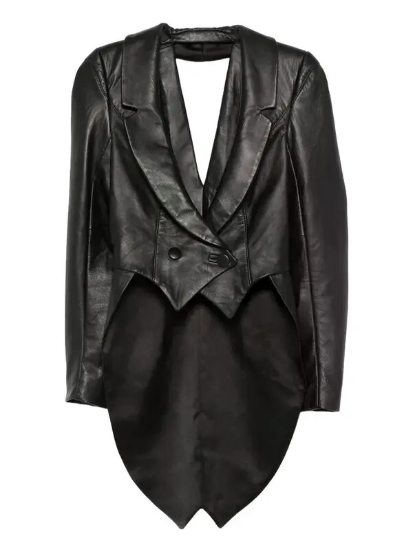 MITILIANE COUTURE Double-breasted Tailcoat Jacket - Black