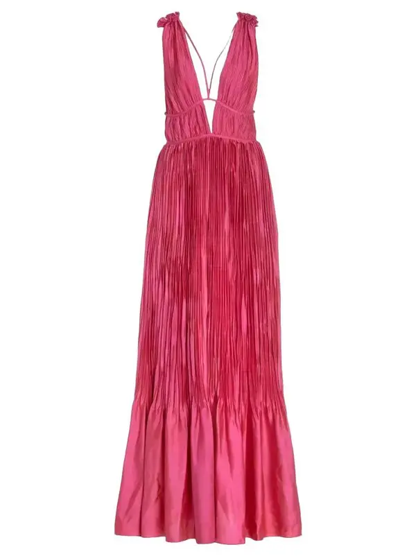 Simkhai Ostara Pleated Maxi Dress - Pink