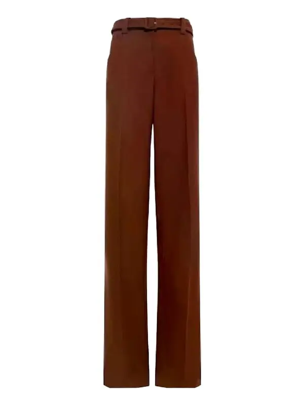 Gabriela Hearst Norman Belted-waist Trousers - Brown