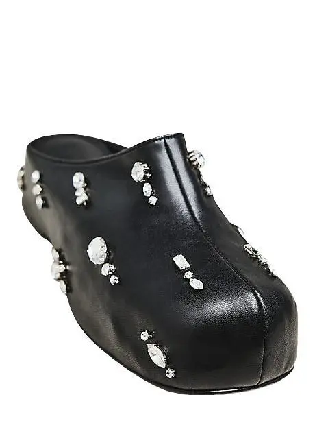 REIKE NEN Sparkling Stone Clog Mules - Black