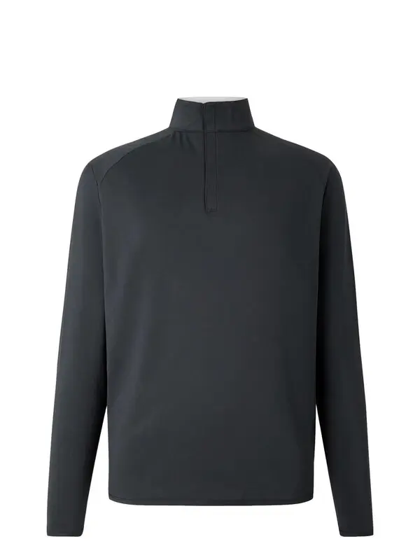 Peter Millar Stealth Performance Tech-jersey Half-zip Golf Top - Black