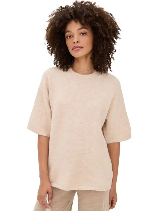 Free People Margot Sweater Tee - Pearl Melange