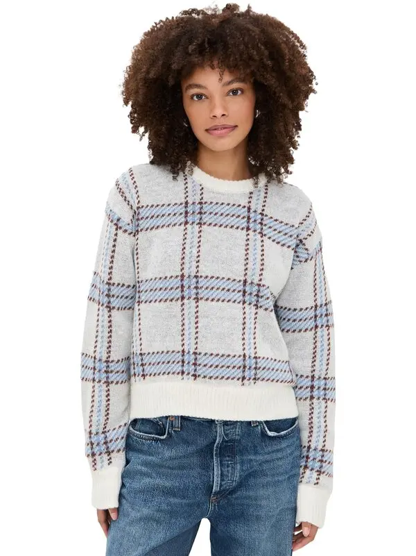 Z Supply Junction Plaid Sweater - Natural