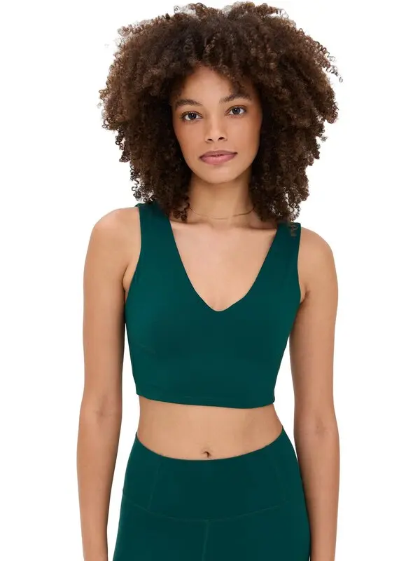 Free People Never Better Crop Cami - Evergreen