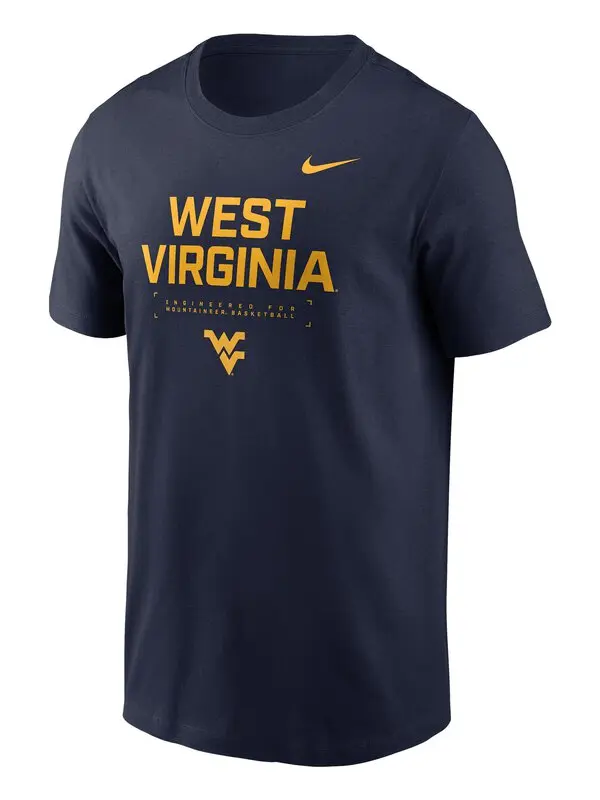 Nike West Virginia Courtside Basketball Dri-fit College T-shirt - Blue